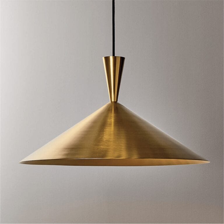 Refined Cone Brass Ceiling Light — Burnished Brass Cone