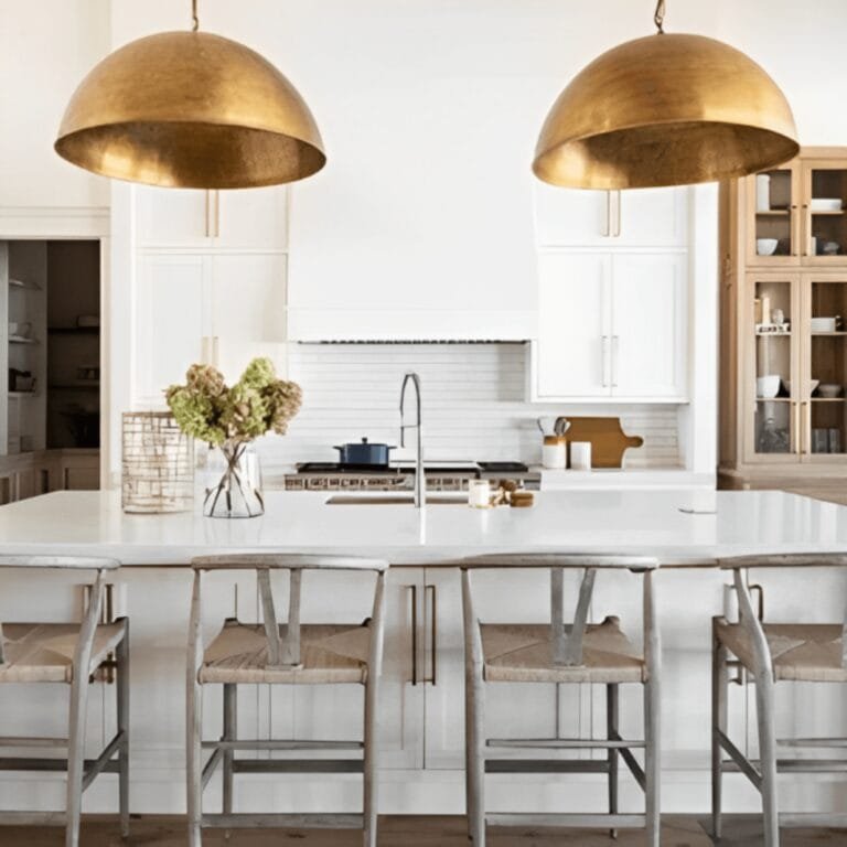 Oversized Brass Pendant Light