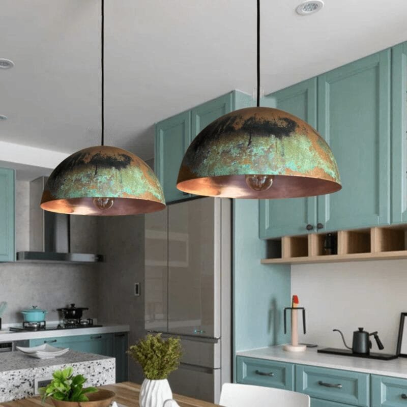 Set of 2 Copper Farm Kitchen Lighting